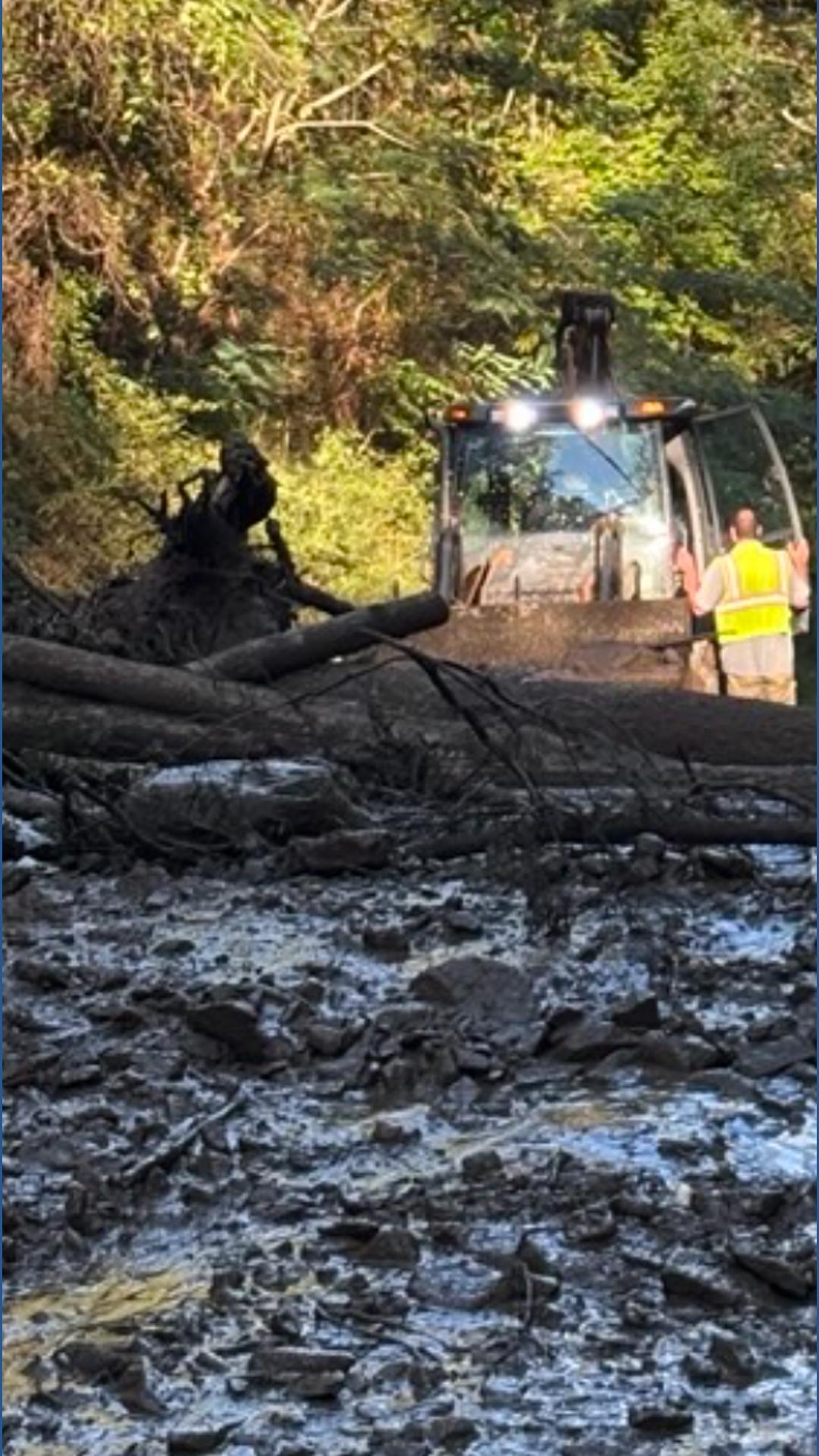 Landslide blocks Gatlinburg Bypass in Great Smoky Mountains National ...