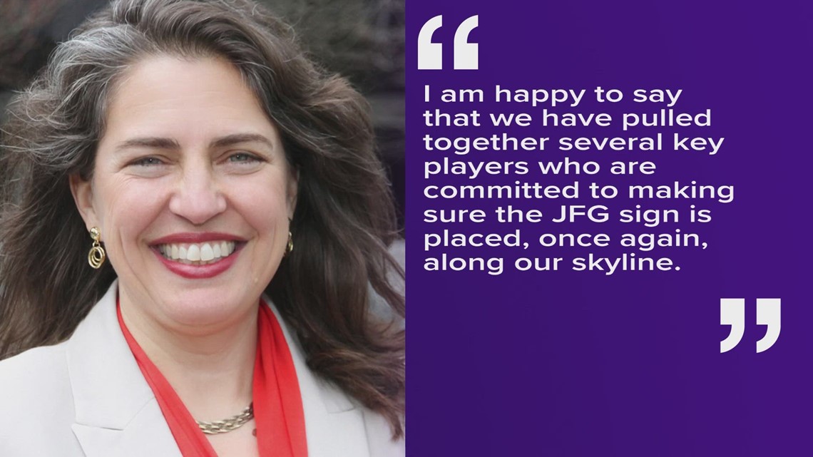 Knoxville working to find new home for JFG sign, mayor says | wbir.com