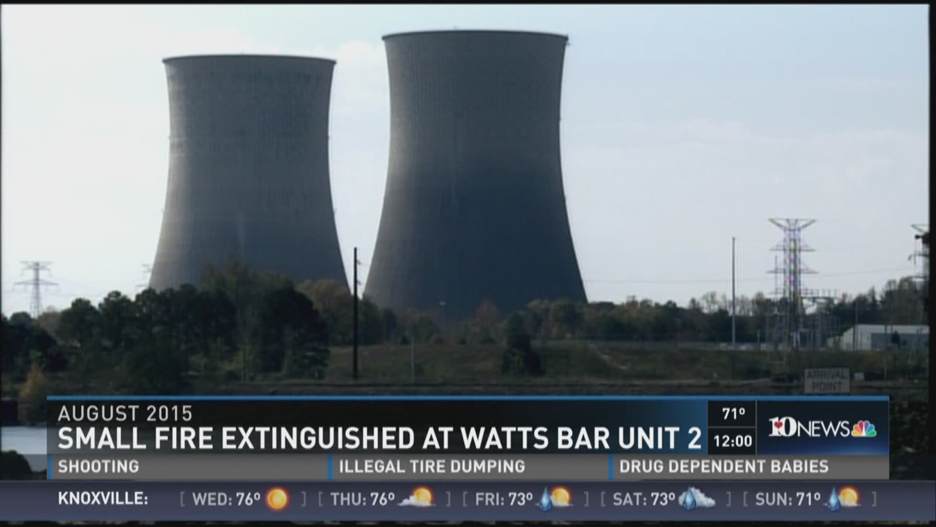 Fire at TVA's Watts Bar causes minimal damage | wbir.com