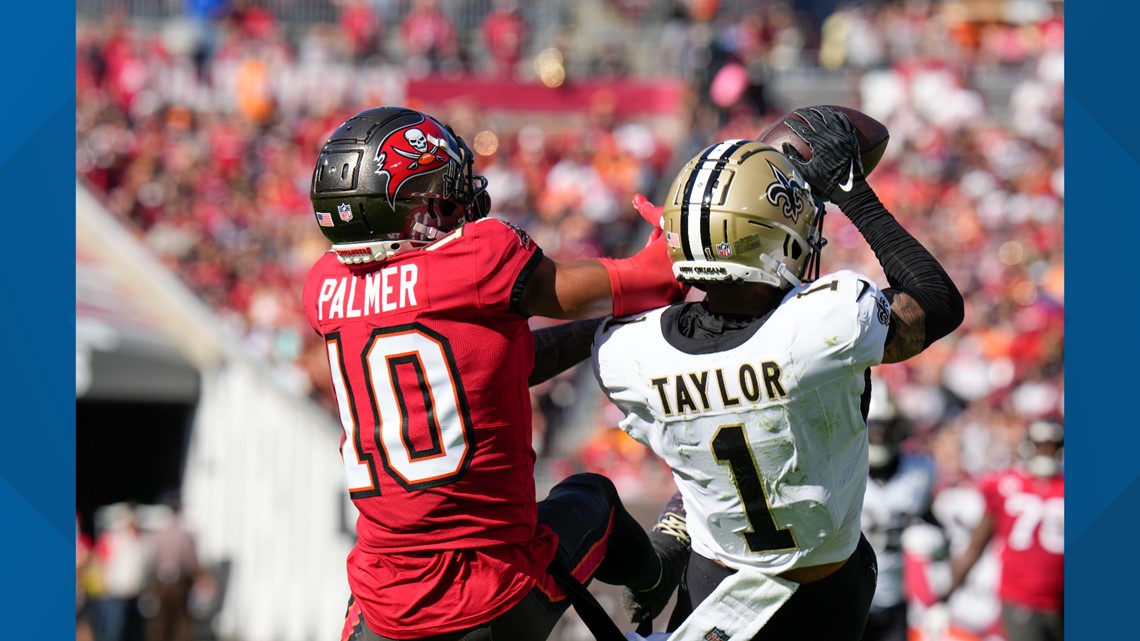 VFL Alontae Taylor gets first career interception as a New Orleans ...
