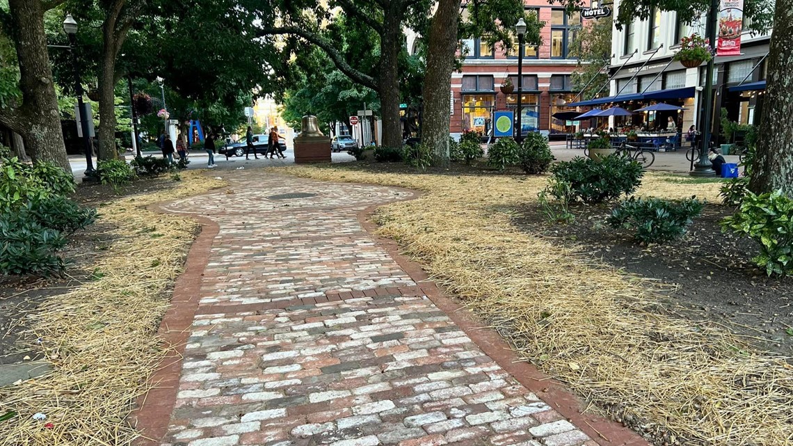'New' Market Square walking path includes bricks used more than a ...