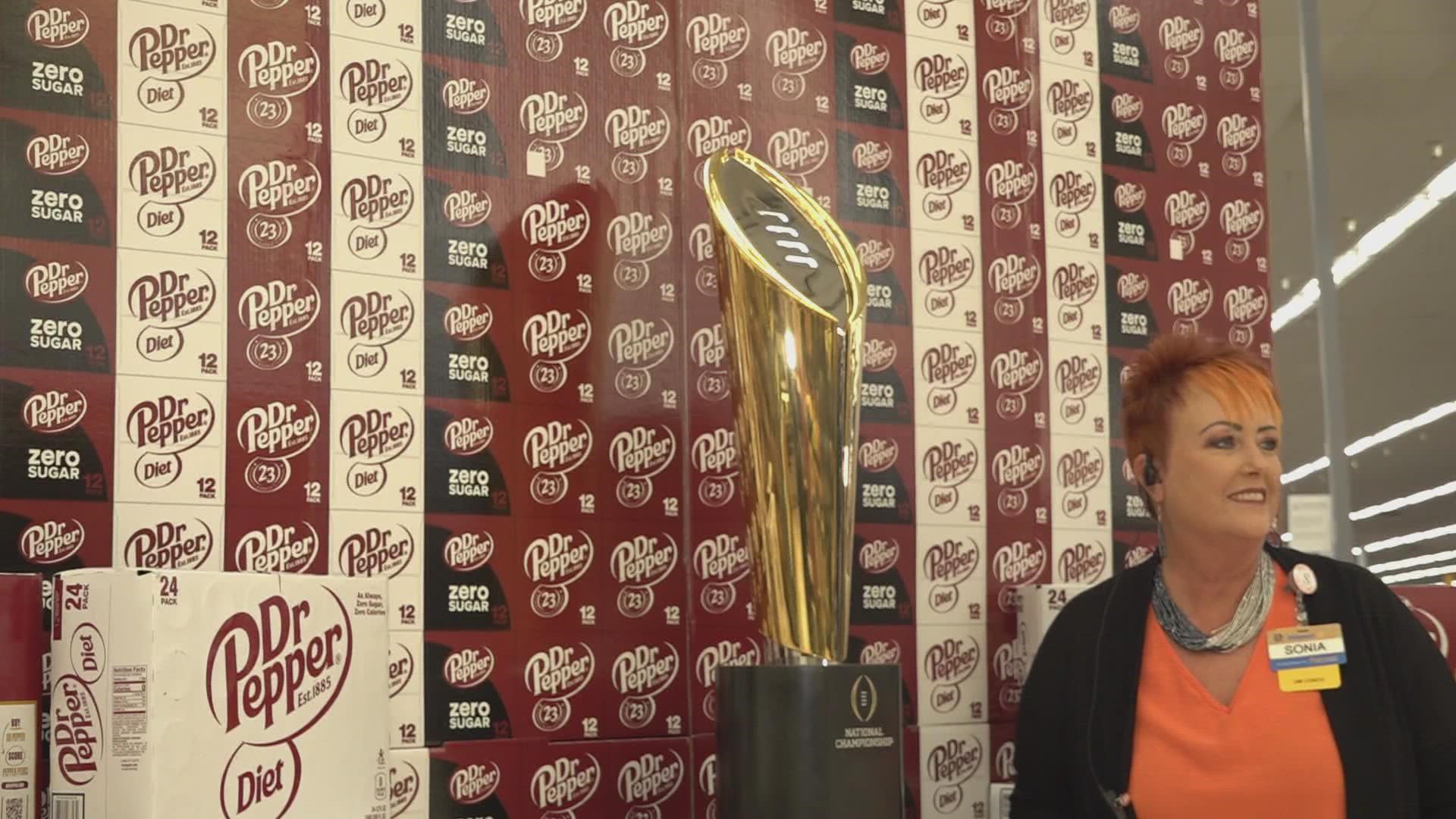 College football playoffs national championship trophy stops in ...