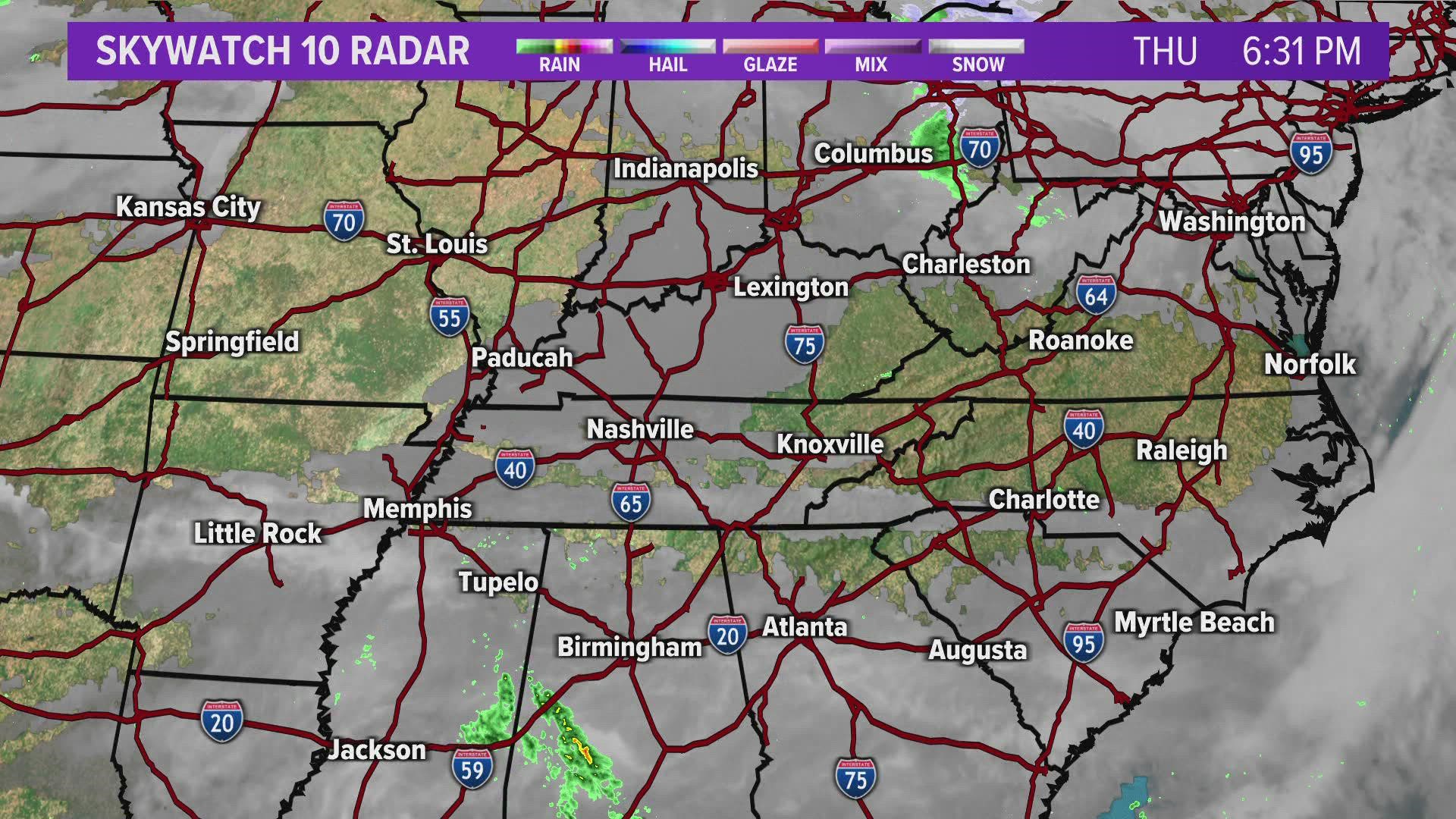 A strong cold front moves in Saturday bringing the potential for heavy ...