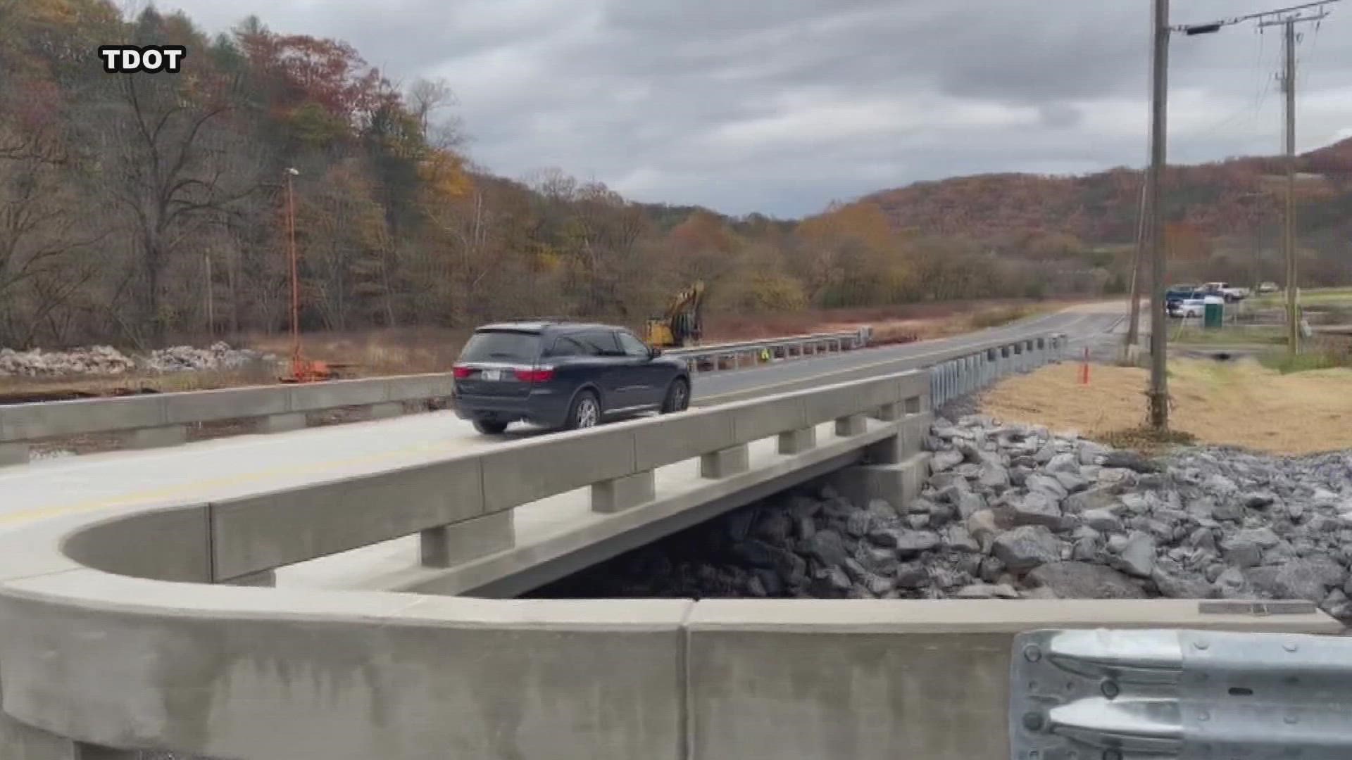 Jones Cove Road fully reopens in Sevier County after months of work to replace collapsed bridge ...