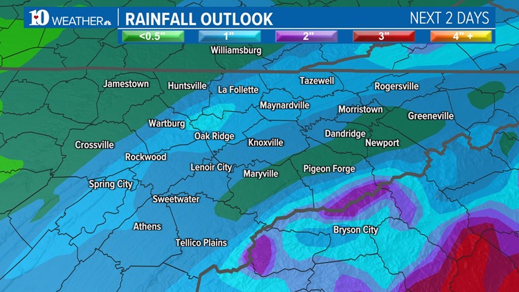 Another round of heavy rainfall, winds take over Tuesday | wbir.com