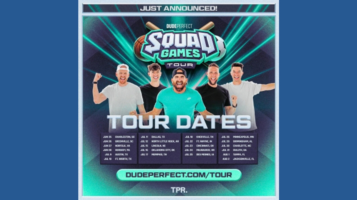 Dude Perfect's 'Squad Games Tour' to hit Food City Center in 2026 ...
