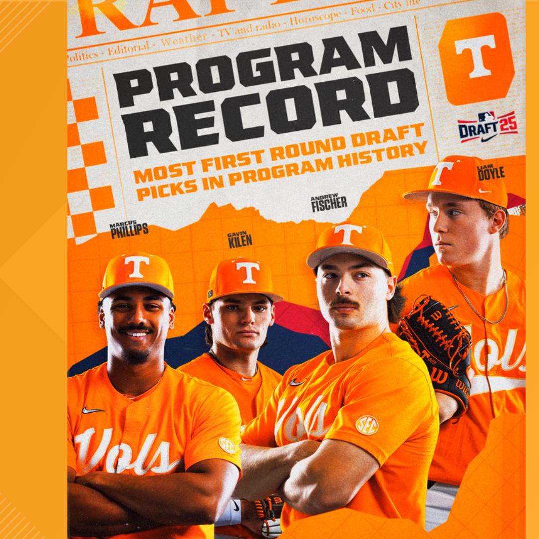 8 Tennessee players selected in three rounds of MLB Draft | wbir.com