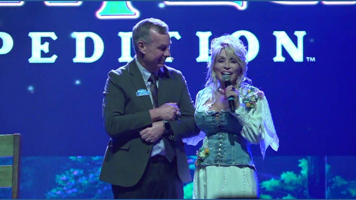 Dolly Parton celebrates opening day at Dollywood, talks about her ...