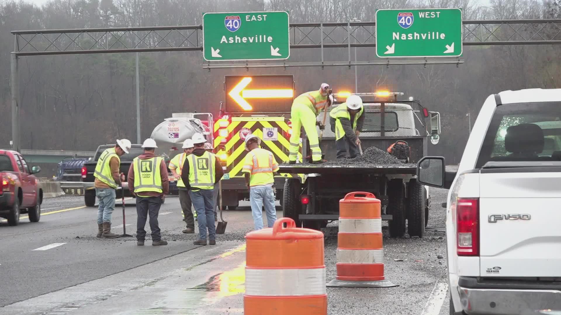 TDOT crews fixing potholes on I-640 | wbir.com