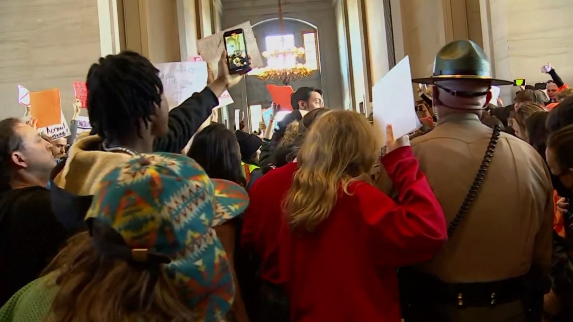 Nashville Protesters Rally At Capitol Demanding Gun Control