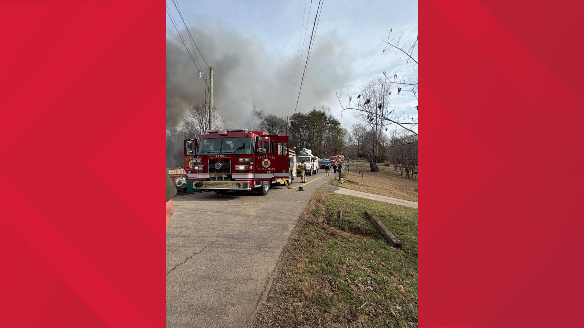 Active structure fire on Blacksferry Lane in Anderson County | wbir.com