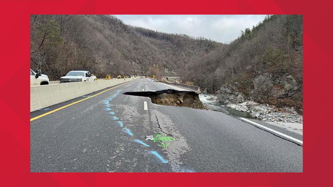 North Carolina's I-40 closure from Hurricane Helene prolonged by new ...