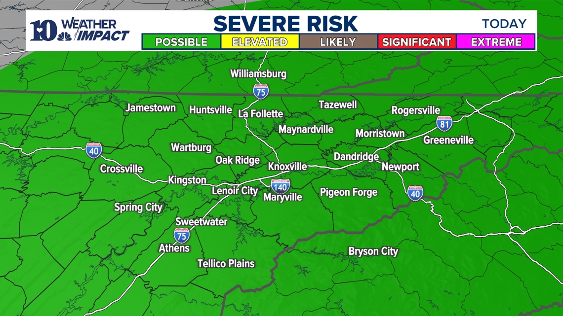 Weather Impact Alert | Severe storms move through East Tennessee | wbir.com