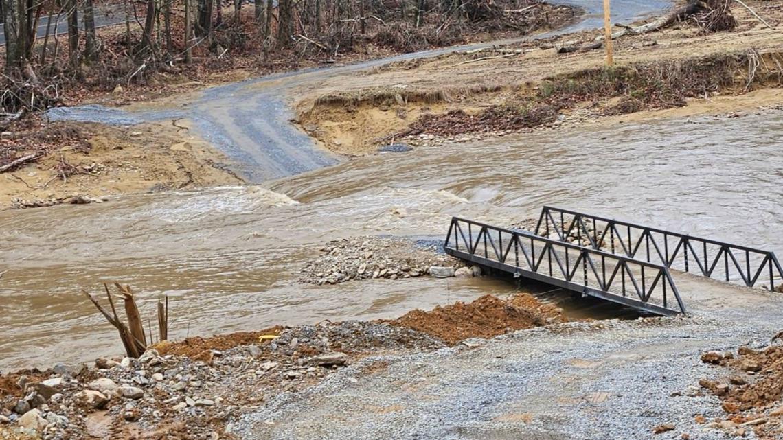 Carter County's temporary bridges built after Helene withstands latest ...