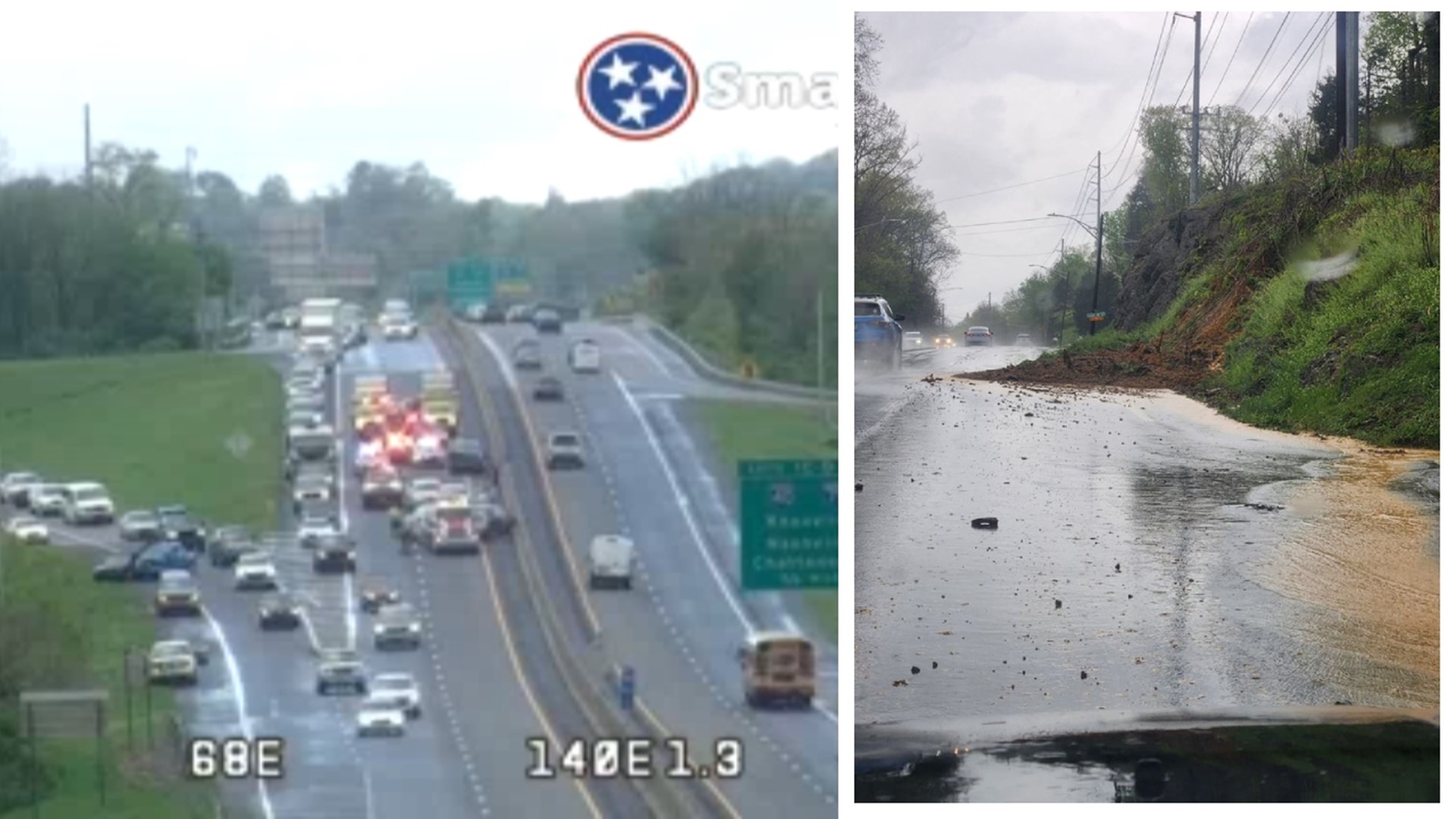 Multiple wrecks reported on I-40 after heavy rain in Knoxville | wbir.com