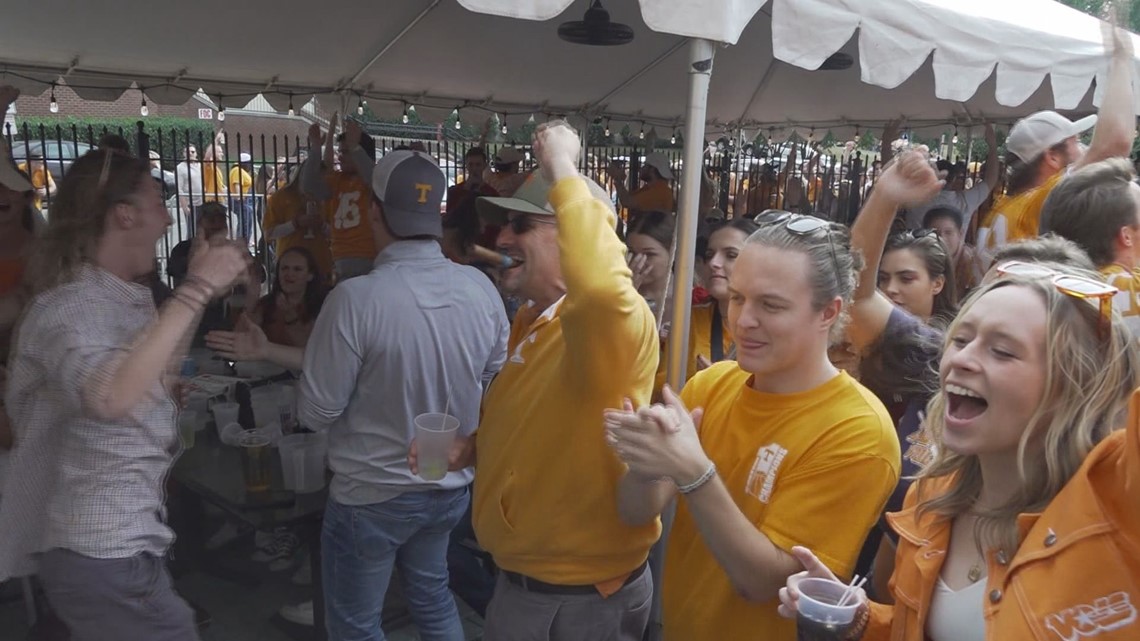 Tennessee fans celebrating victorious seasons across different sports ...
