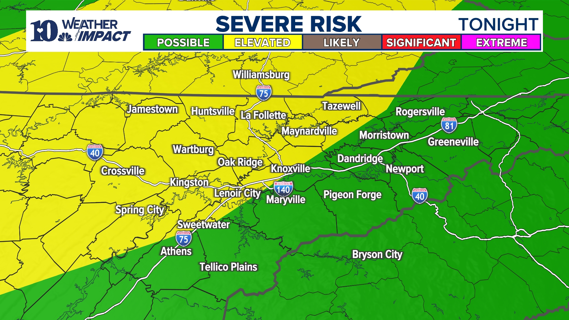 Tracking potentially severe storms across East Tennessee on Friday ...
