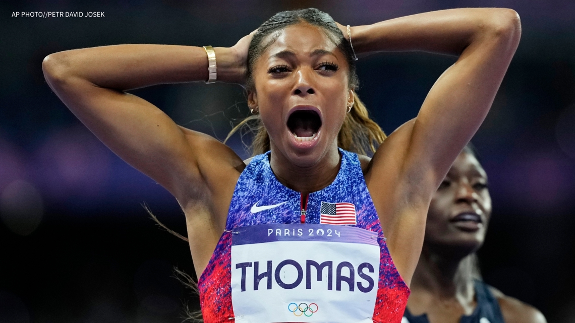 Gabby Thomas earns first Olympic gold medal in Paris | wbir.com