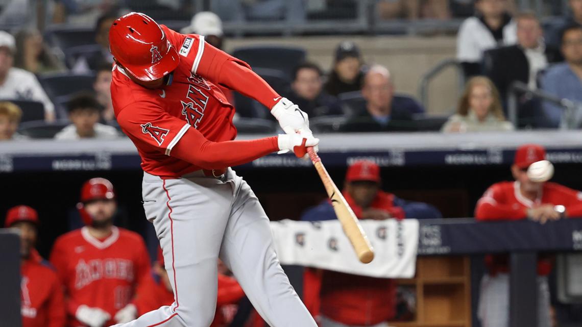 VFL Christian Moore hits first career MLB home run in debut at Angel ...