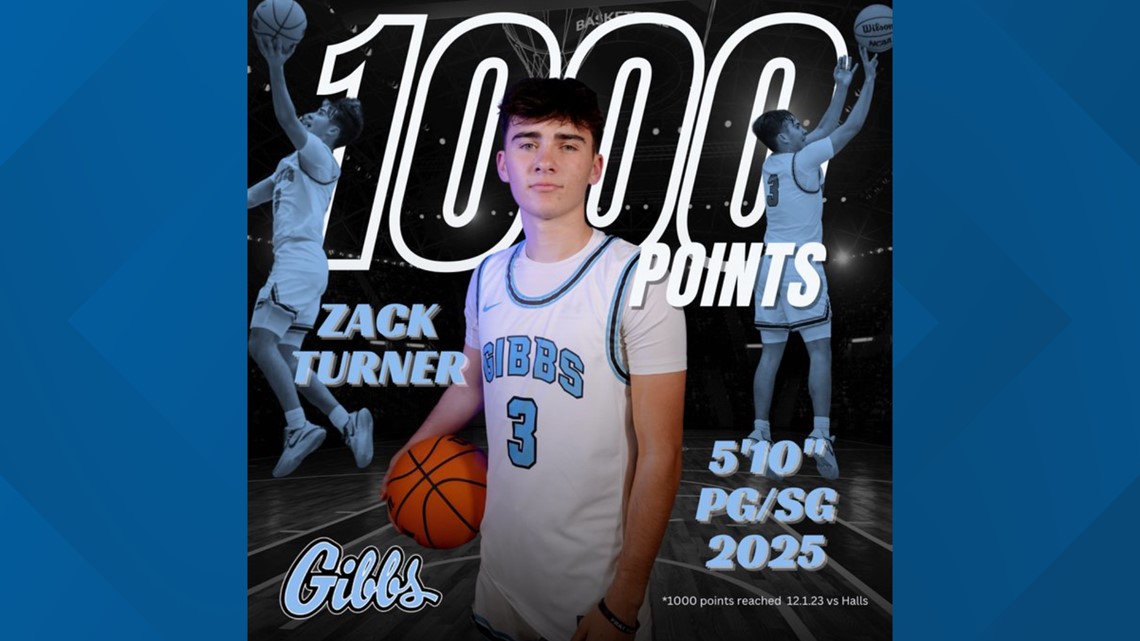 Gibbs point guard Zack Turner reaches 1,000 career points | wbir.com