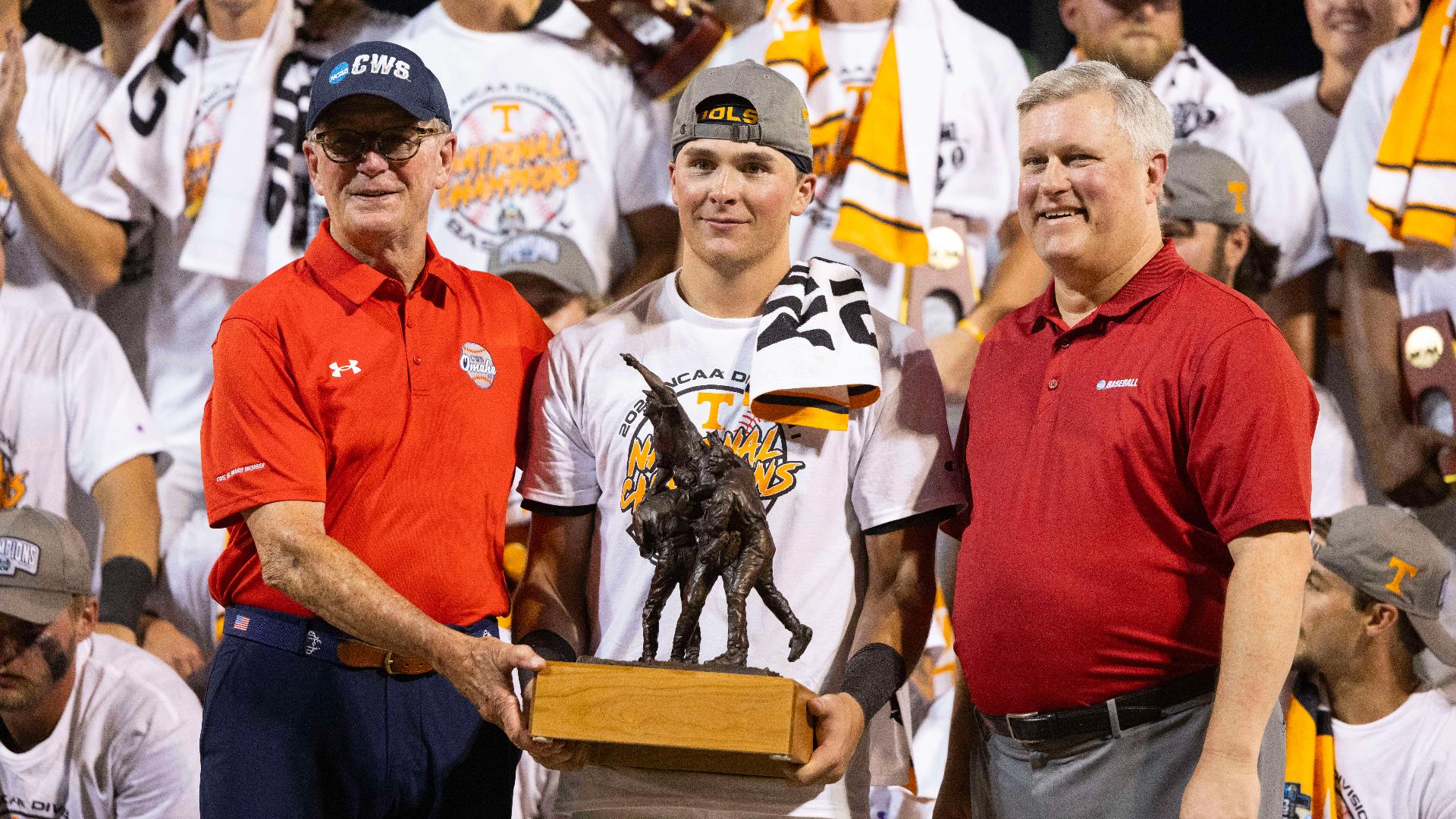 Tennessee baseball coach Tony Vitello speaks after winning CWS | wbir.com
