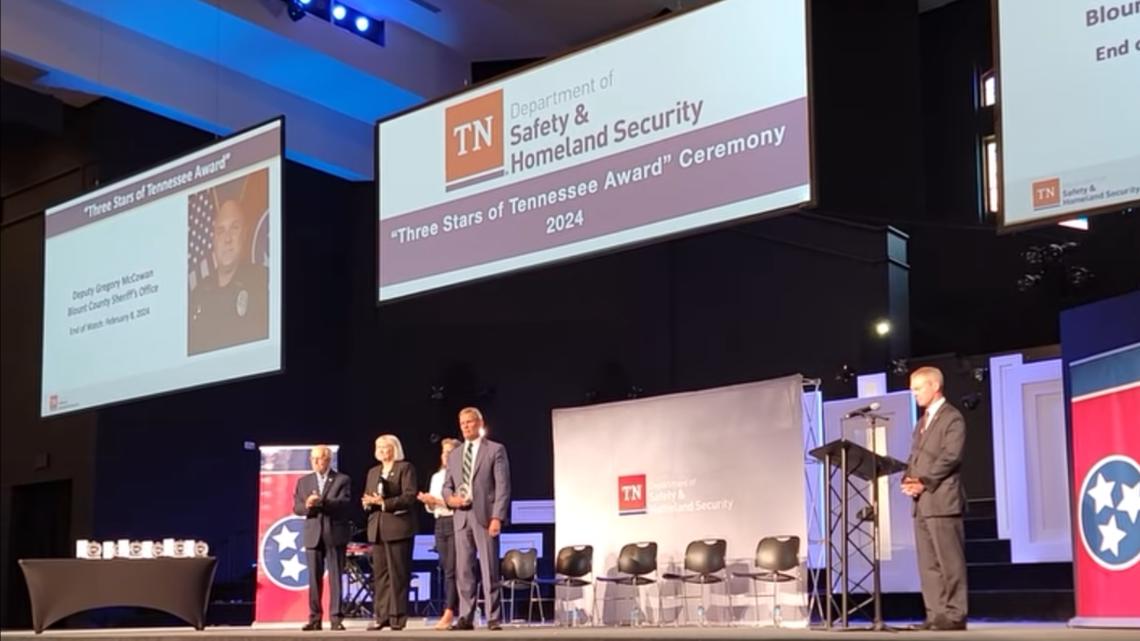 Fallen BCSO deputy Greg McCowan honored by Governor Bill Lee | wbir.com