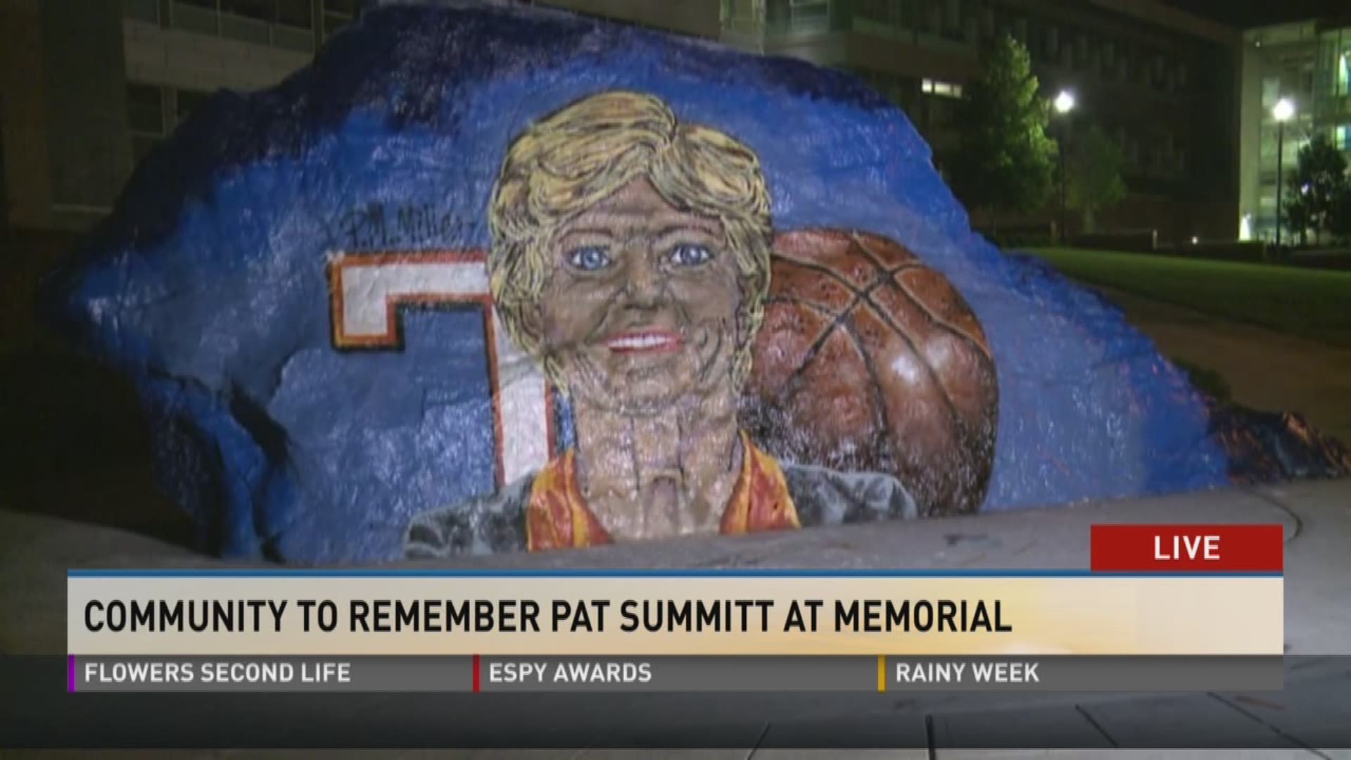 UT student paints 'The Rock' to honor Pat Summitt | wbir.com