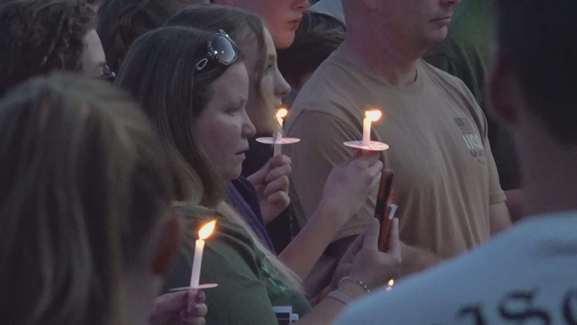UT students gather at the Rock on campus to pay tribute to Charlie Kirk ...