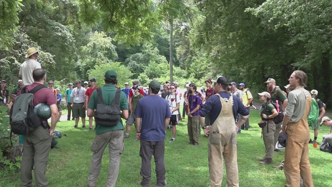 Scouts work on new trail at Ijams Nature Center | wbir.com