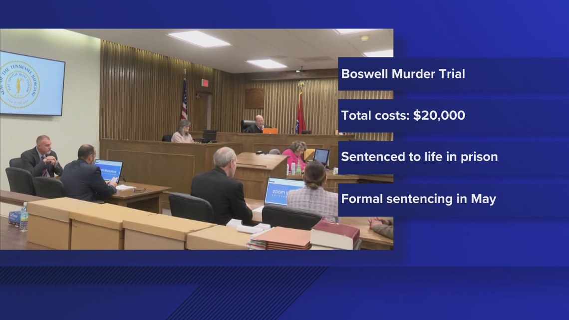 Megan Boswell murder trial cost nearly $30K, county to get around $9K back from state | wbir.com