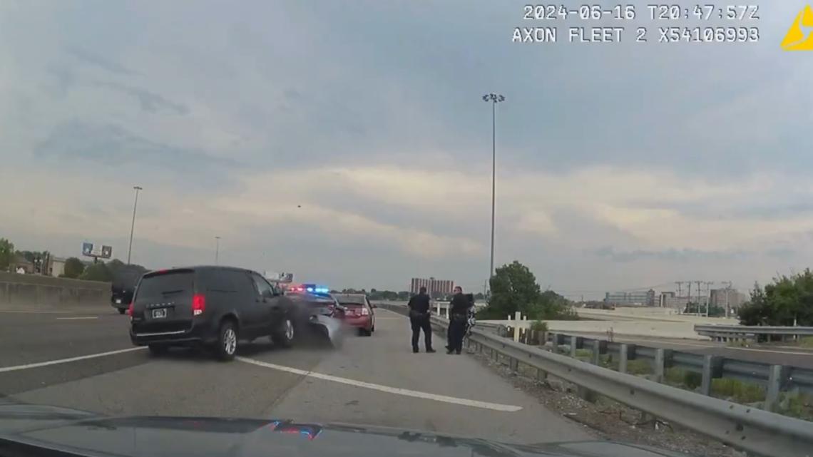 Minivan crashes in KPD cruiser on I-40 East near Alcoa Highway | wbir.com