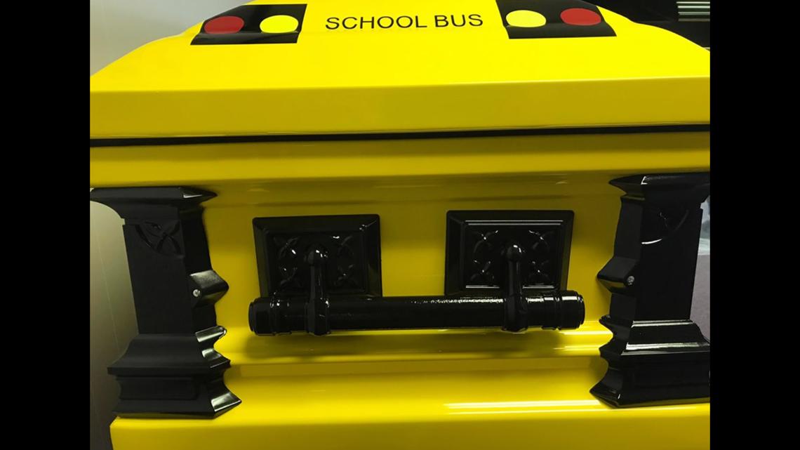 School bus themed casket | wbir.com