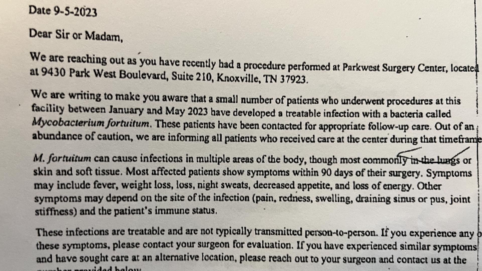 Parkwest Surgery Center faces lawsuits over infections | wbir.com