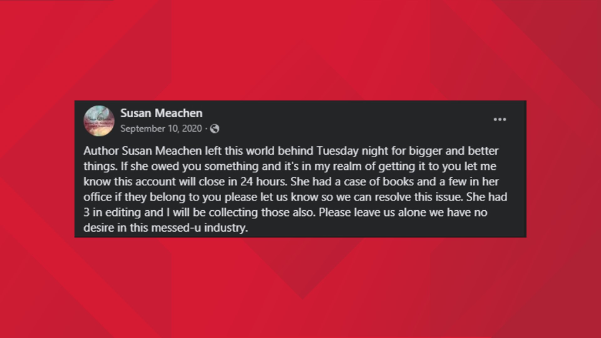 Tennessee author announces she is not dead after faking death | wbir.com