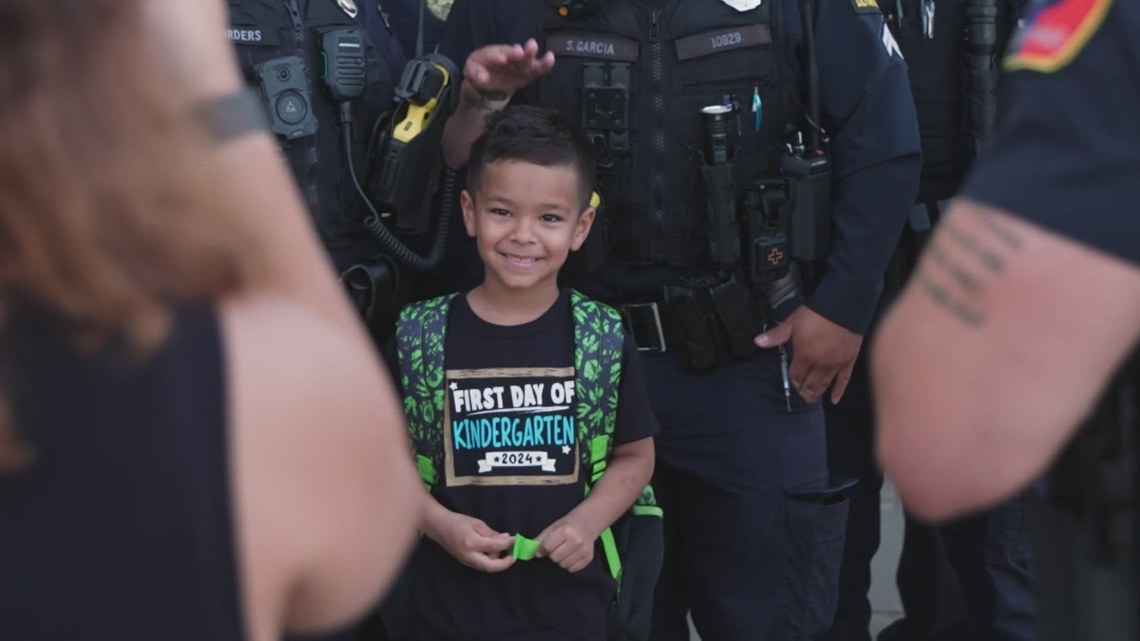 Police escort son of fallen officer to first day of school | wbir.com
