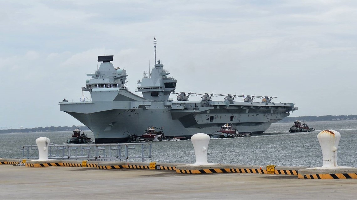 Britain's newest and largest warship visits Naval Station Norfolk ...