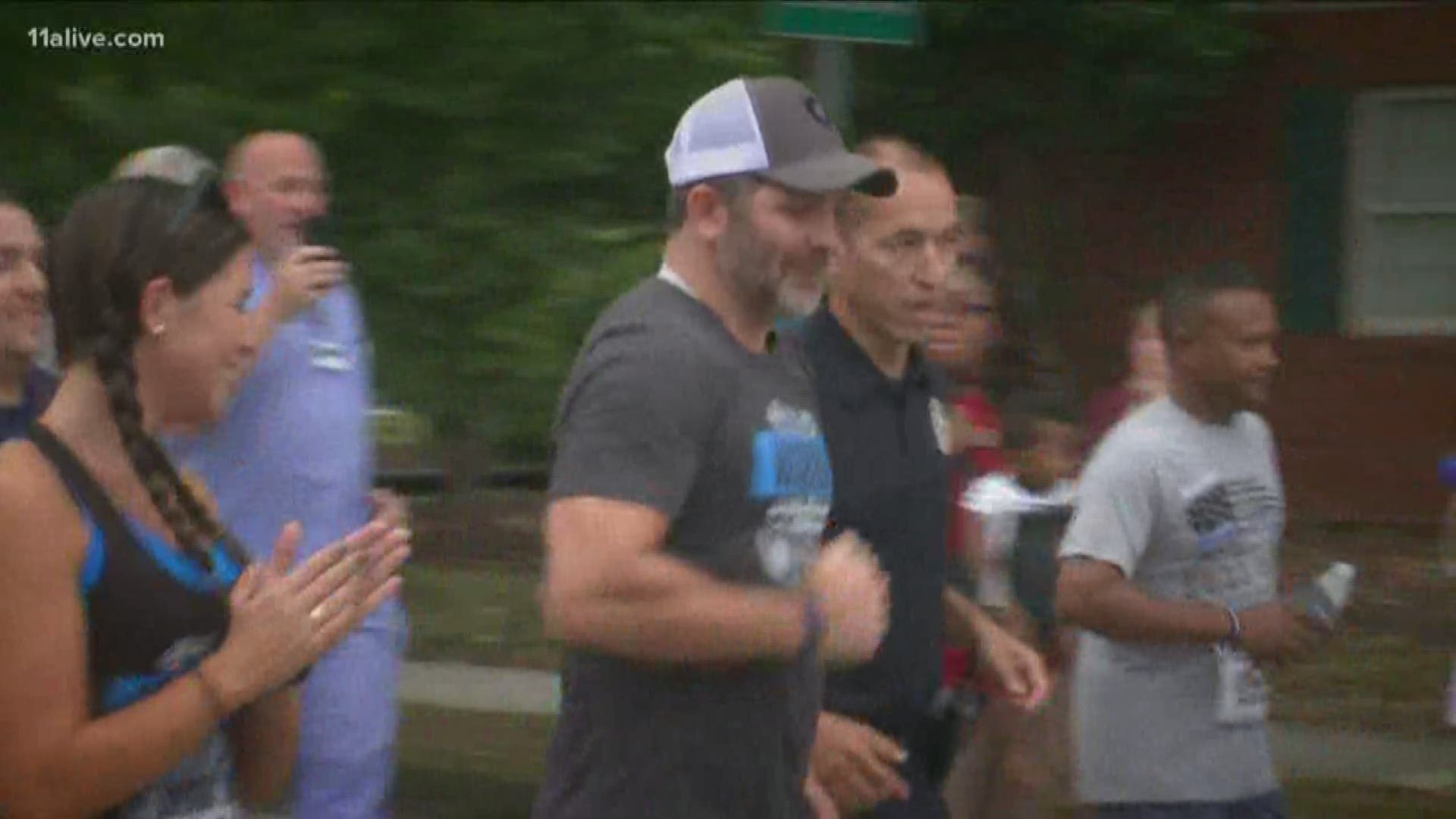 Covington officer shot in head one year ago joins Fuzz Run | wbir.com