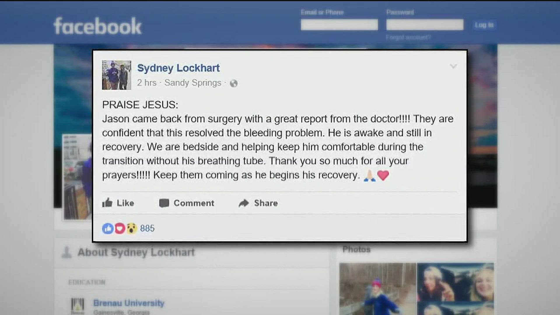 Jason Lockhart 'awake,' continues recovery | wbir.com