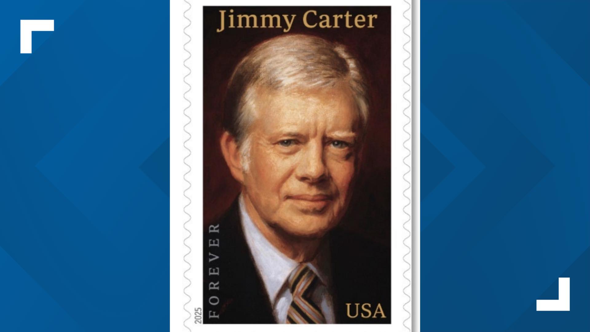 US Postal Service reveals new Jimmy Carter stamp that will debut soon ...